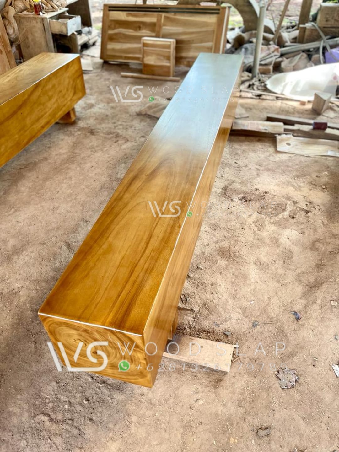 BEAM BENCH SOLID - Woodslab Jepara